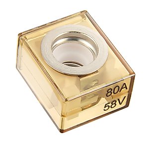 BOJACK Terminal Fuse 80A Marine Rated Battery Fuse (MRBF) 58V DC Max IP66 Waterproof for the Circuit Protection of Automobiles RVs Cranes Ships Charging Piles (80 Amp)