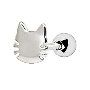Little Aiden Animated Kitty Cat Cartilage Earring Size 16GA 1/4"
