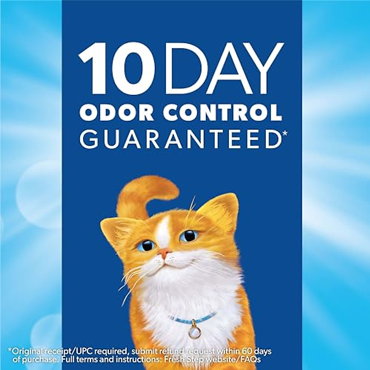 Fresh Step Clumping Cat Litter with Febreze Gain Scent, Long Lasting Odor Control Kitty Litter with Activated Charcoal, Low Dust Formula, 14 lb