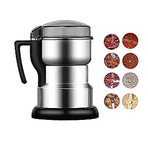 Electric Grinder 30s Quick Powder, Mini Electric Coffee Grinder Cereals, Nuts Beans Spices Grains Grinder Machine Multifunctional Home Blender Chopper