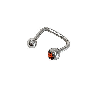 Red Star Lippy Loop Labret Lip Piercing Jewelry 14 Gauge