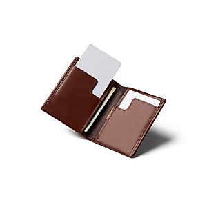 Bellroy Slim Sleeve (Slim Bifold Leather Wallet) - Charcoal - Cocoa Java