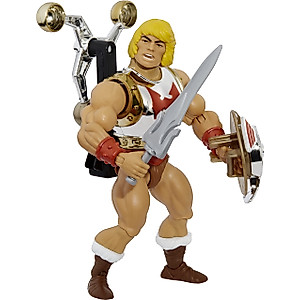 Masters of the Universe Origins Deluxe Action Figure, Flying Fists He-Man, 5.5-in Battle Figures for Storytelling Play and Display, for 6 to 10-Year-Olds and Adult Collectors