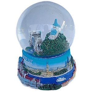 New Souvenir Snowdome Hungary Budapest Snowglobe Chain Bridge Buda Castle
