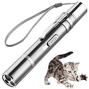 Cat Laser Toy, Interactive Toy with Red Dot LED Light Pointer, Long Range 3 Modes Lazer Projection Playpen for Kitten Interaction, Suitable for Cat Outdoor Pet Chasers Teasing Training Exercises