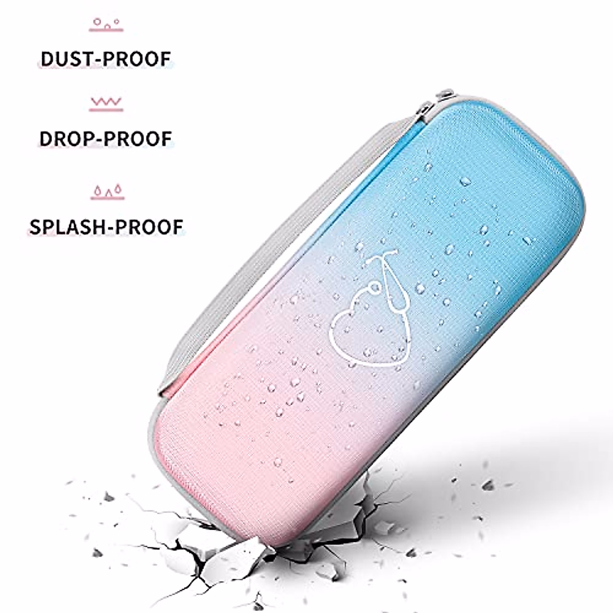 Yinke Case for Stethoscope 3M Littmann Classic III/Lightweight II S.E./Cardiology IV, Nurse Gift Hard Organizer Portable Carry Travel Cover Storage Bag(Gradient)