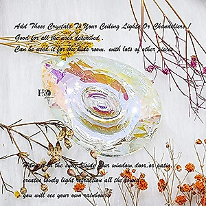 H&D HYALINE & DORA 89mm/3.5in Hanging Chandelier Crystals Prisms for Window Suncatchers Chandelier Parts Rainbow Maker Pendants