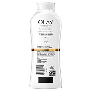 Olay Cleansing Infusion Body Wash, Charcoal + Mint, 22 Fl Oz (Pack of 4)