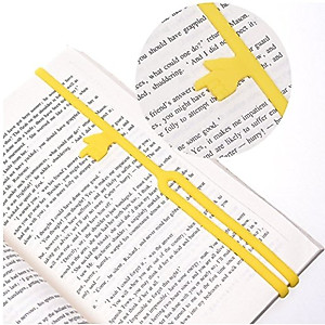 JDYYICZ 6pcs Lovely Silicone Finger Pointing Bookmark Book Marker of purple blue grey yellow orange green