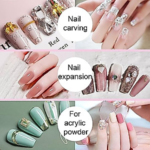 KEMEISI Acrylic Nail Brush Size #10, 100% Pure Kolinsky Nail Art Brushes for Acrylic Application, Sturdy Handle Oval Shaped Acrylic Powder Nail Design Tools for Professional Manicure DIY