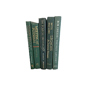 SoBoho Colored Real Decorative Book Set - Decor Books for Book Shelf Decor, Home Decor for Shelves & Bookcases - Perfect for Book Decor, Decorative Books for Home Decor, & Books for Decor (Dark Green)