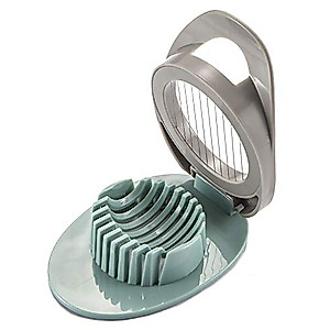 Ortarco Egg Slicer for Boiled Eggs Strawberry Cutter with Stainless Steel Wire （Green）