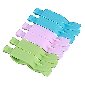 U-M PULABO DurableCreative Colorful Trash Can Clip Garbage Bag Fixed Clip Household Trash Can Anti-Slip Holder, 6Pcs/Set Adorable Quality & Practical