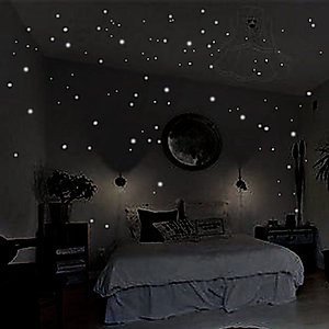 dSNAPoutof Glow in The Dark Wall Stickers, Dots Luminous Wall Decals Ceiling Decals for Kids Room Home Decor Children's Room Bedroom Girl 104Pcs / 407pcs (Luminous, 407pcs)