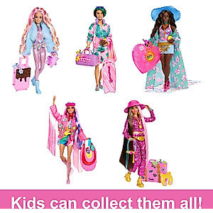 Barbie Extra Fly Doll with Desert-Themed Travel Clothes & Accessories, Fringe Jacket & Oversized Bag, 3Y+, Includes 1 Barbie® doll with fashion, shoes, and assorted accessories