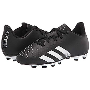 adidas Firm Ground Predator Freak .4 Soccer Shoe (boys) Black/White/Black 6 Big Kid