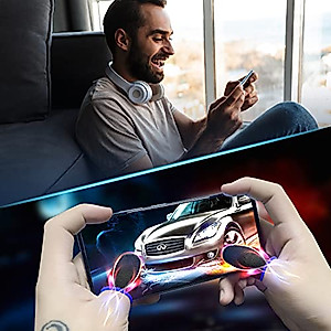 30 Pcs Gaming Finger Sleeves for Mobile Game, Anti-Sweat Breathable Seamless Thumb Finger Sleeve for League of Legend, PUBG, Rules of Survival, Knives Out, Fortnine