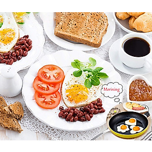 Egg Pancake Rings,8pcs Different Shaper Fried Egg Molds,Stainless Steel Omelette Frying Cooking Tools Kitchen Accessories Gadget Rings,with a Silicone Pastry Brush and a Yolk separator,Set of 10