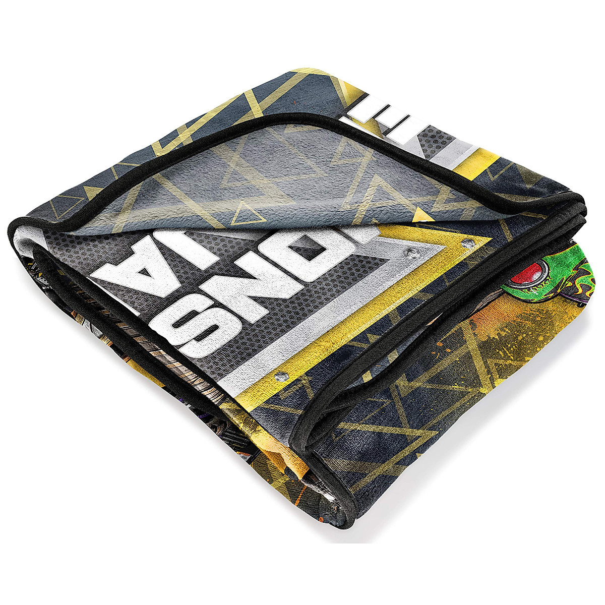 Jay Franco Monster Jam MJ Life Blanket - Measures 62 x 90 inches, Kids Bedding Features Grave Digger - Fade Resistant Super Soft Fleece