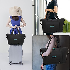 Foldable Travel Duffel Bag Portable Luggage Bag Large Capacity Lightweight Oxford Fabric Waterproof for Travel Work Errandable Weekend Stadium Gym Men and Women (Black)