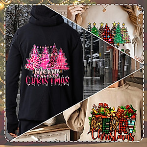 EOGOW Christmas Iron on Transfers, 9PCS Iron on Decals for T Shirts Iron on Transfers Dtf Transfers Ready to Press Heat Transfer Designs Screen Print Transfers Ready to Press Iron on Shirt Decals