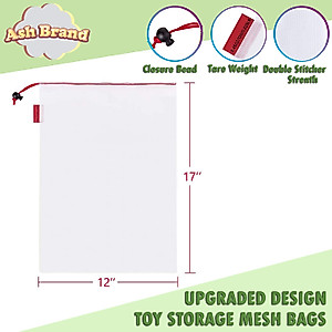Toy Storage & Organization Mesh Bags Set of 15, fits to Playroom Organization Game Pieces, Toy Sets, Small Toys, Dolls.