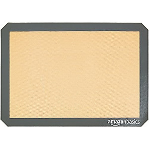 amazon basics Silicone, Non-Stick, Food Safe Baking Mat - Pack of 2 & Reusable, Silicone, Non-Stick Baking Cups Liners - Pack of 12