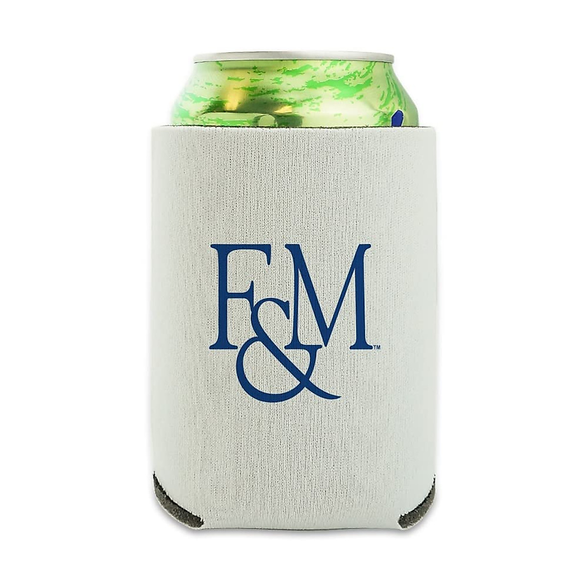 Franklin & Marshall College Secondary Logo Can Cooler - Drink Sleeve Hugger Collapsible Insulator - Beverage Insulated Holder