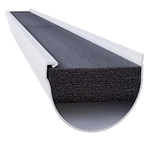 Tidy Guttter TGR640-1 Half Round Foam Gutter Guard, 6-Inch, UC-Uncoated