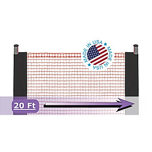 KidKusion Non-Retractable Driveway Safety Net, Orange, 20' | Outdoor Barrier; Playtime Safety; Yard Safety