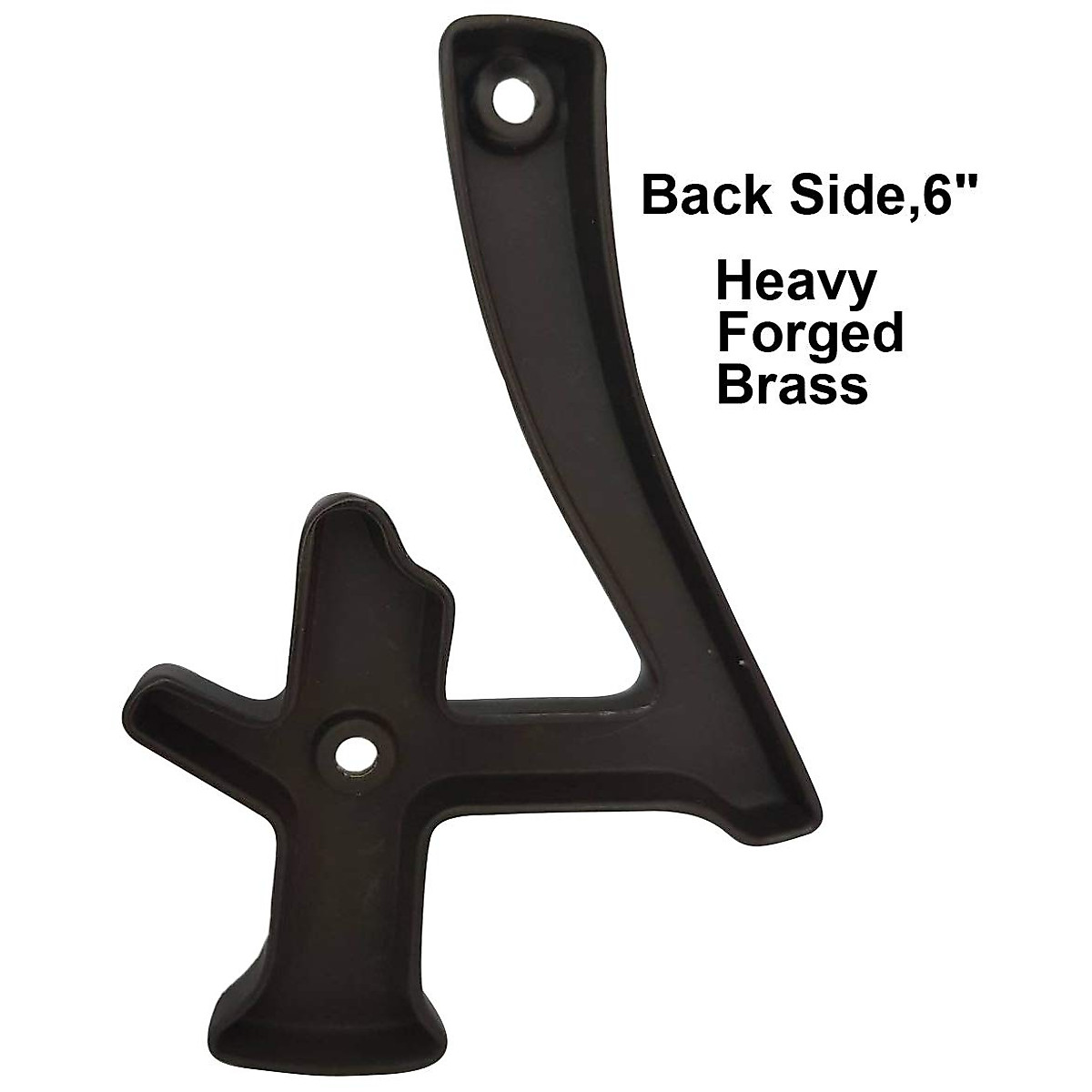 QCAA Traditional Heavy Forged Brass House Number, 6", 8, US10B Oil Rubbed Bronze