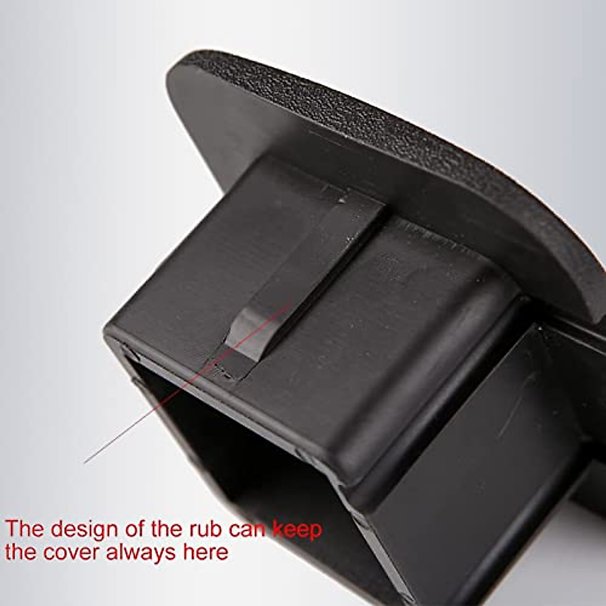 cueclue Pack-1 Trailer Hitch Cover, 2" Rubber Trailer Hook Protection Cover, Dustproof and Waterproof Trailer Receiver Tube Plug Cap for Most Cars, Trucks (Black)