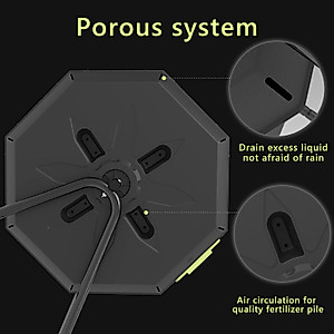 SQUEEZE master Compost Bin 43 Gallon Outdoor Tumbler composters Garden Tumbling or Rotating Compost Green Door
