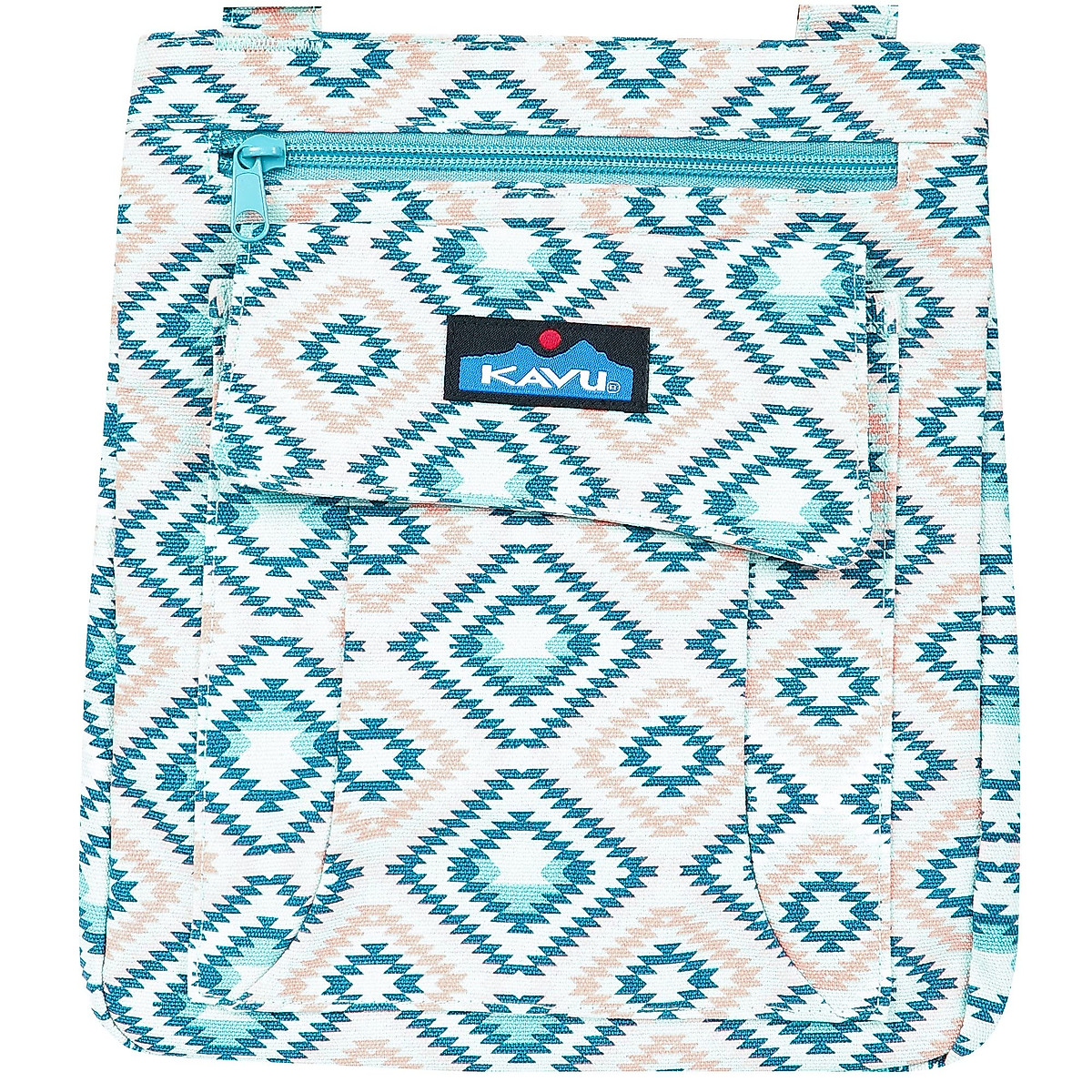 KAVU Keeper Semi Padded Sling Canvas Crossbody Bag - Sunset Diamond