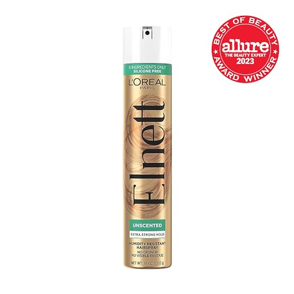 L'Oreal Paris Elnett Satin Hairspray Extra Strong Hold Unscented 11 oz; (Packaging May Vary)