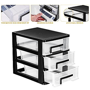 Homoyoyo 3 Plastic Drawers Office Small Rv Bathroom Storage for Small Spaces Plastic Drawers Organizer