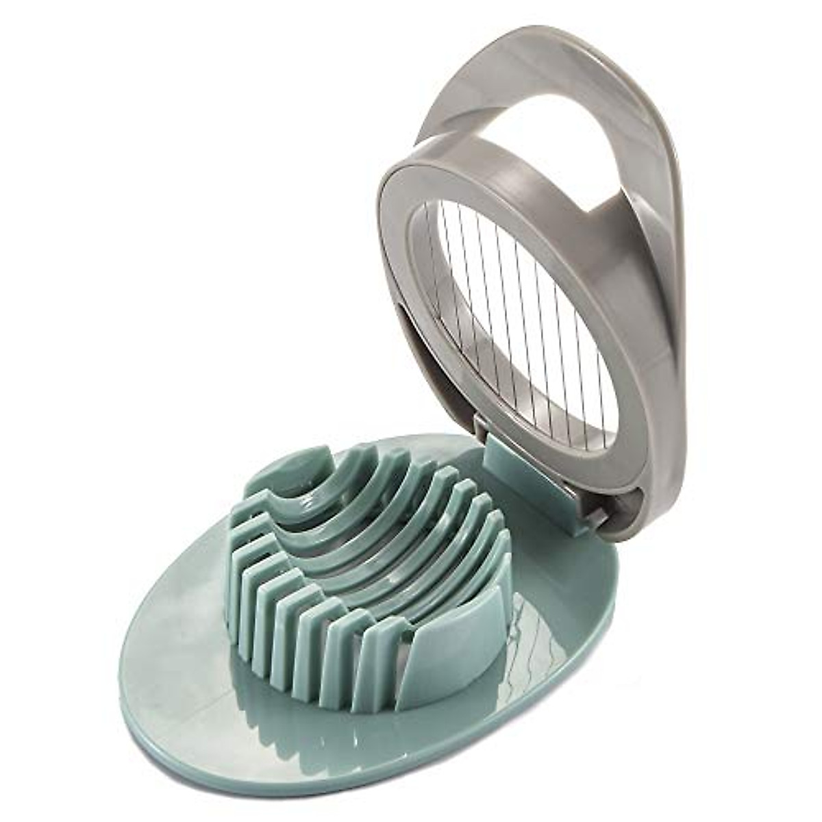 Ortarco Egg Slicer for Boiled Eggs Strawberry Cutter with Stainless Steel Wire （Green）