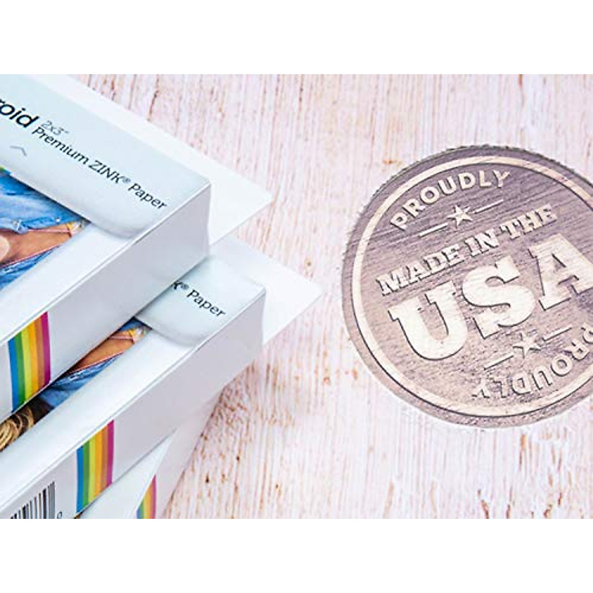 Polaroid 2x3 inch Premium Zink Photo Paper (100 Sheets) Compatible with Polaroid Snap, Snap Touch and Zip.
