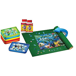 Kodak Ultimate Puzzle Accessory Pack Including: Sort 'N Stack Sorter Set, Roll 'N Go Extra Large Storage Puzzle Mat & 2 Bottles of Puzzle Glue