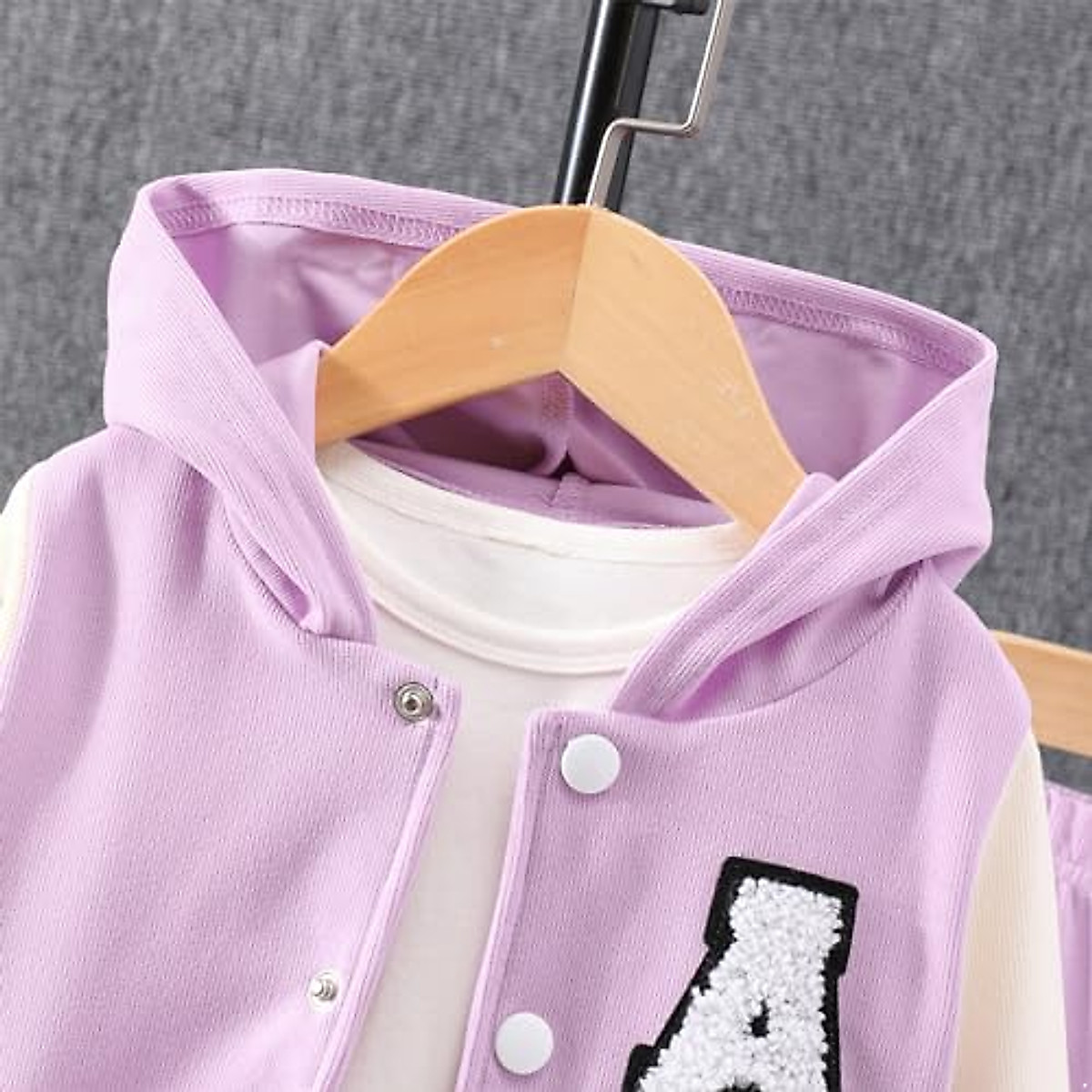 Yartina Kids Girls Boys 2 Piece Outfits Athletic Tracksuit Toddler Long Sleeve Hoodie Jacket and Sweatpants Set Purple 7-8 Years