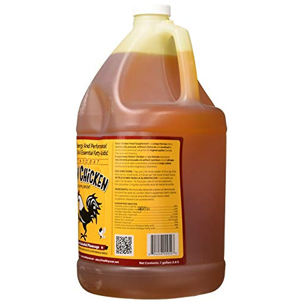 Healthy Coat Kickin' Chicken Feed Supplement: Gallon. Plumage, Skin, Molting, Egg, Immune System, Energy