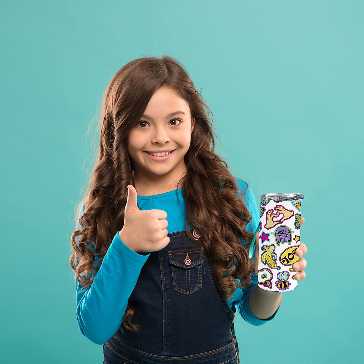 AiHeart 16oz Kids Sublimation Straight Skinny Tumbler,12pack Sublimation Stainless Steel Blanks Bulk,Double Wall Vacuum Tumblers with Shrink Wrap Films and Straw,Great DIY Gift for Kid,Toddler