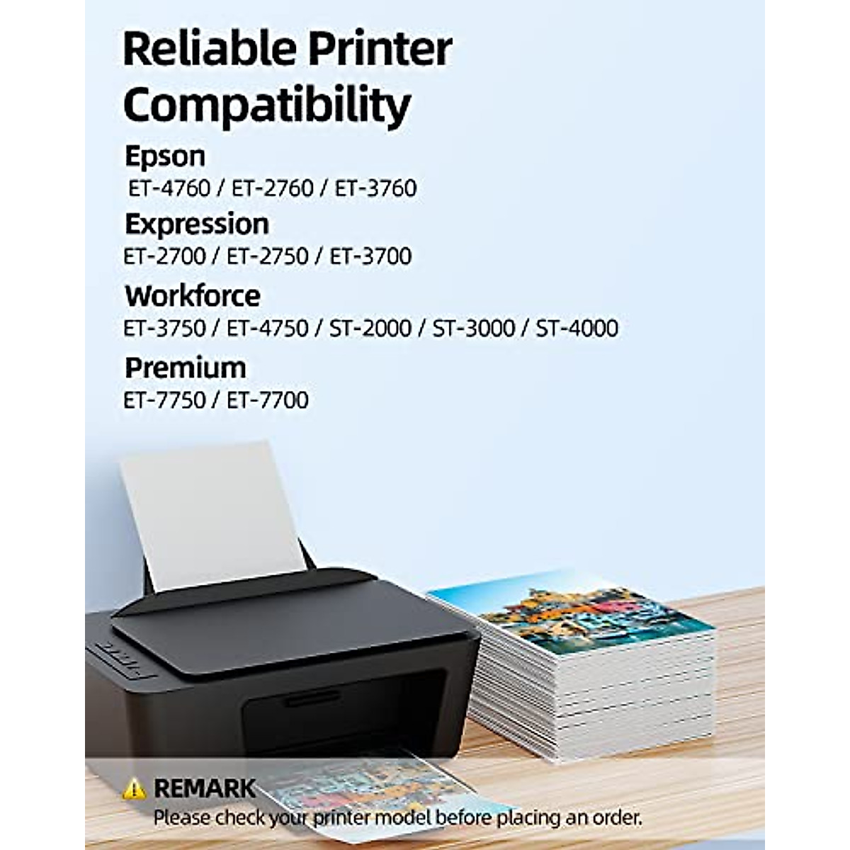 Compatible Epson 502 Refill Ink Bottles,High Capacity,4 Pack,Replacement for Ecotank ET-2760 ET-4760 ET-3760 ET-2700 ET-2750 ET-3700 ET-3710 ET-15000 ET-3750 ET-4750 Printer (Regular Ink)