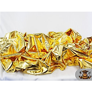 1 X Spandex Metallic Gold Fabric /60"/ Sold by The Yard