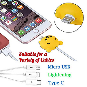 ZOSTLAND 3pcs Blue Baby 3 Eyes ET Animal Protector USB Charger Saver Charging Data Earphone Line Protector Compatible with All iPhone iPad iPod Most Android (Alien Stitch Sulley)