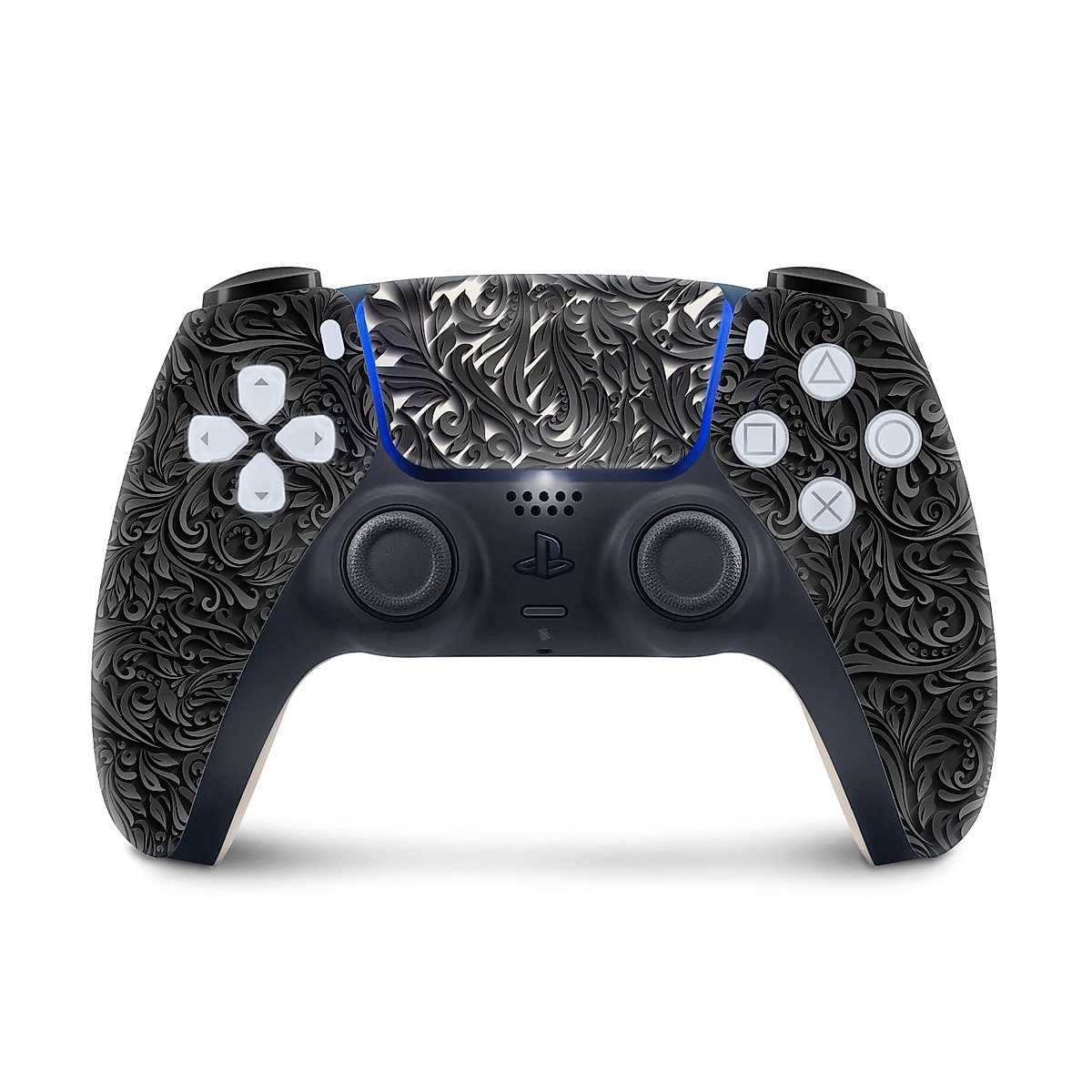 TACKY DESIGN Playstation 5 skin BLACK Skin for PS5 Skin Console and 2 controller skin, PS5 cover Vinyl 3M Decal Stickers Full wrap Cover (Disk Edition)