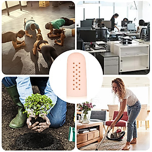 16Pcs Gel Finger Cots with Air Holes, Gel Finger Protectors Finger Covers Protection for Finger Tips, Breathable Finger Covers Finger Caps Gloves Finger Protectors for Wound, Finger Cracking