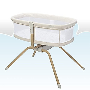 Primo Little Cloud Gliding Bassinet, Portable Folding Bassinet with Travel Bag and Removable Canopy