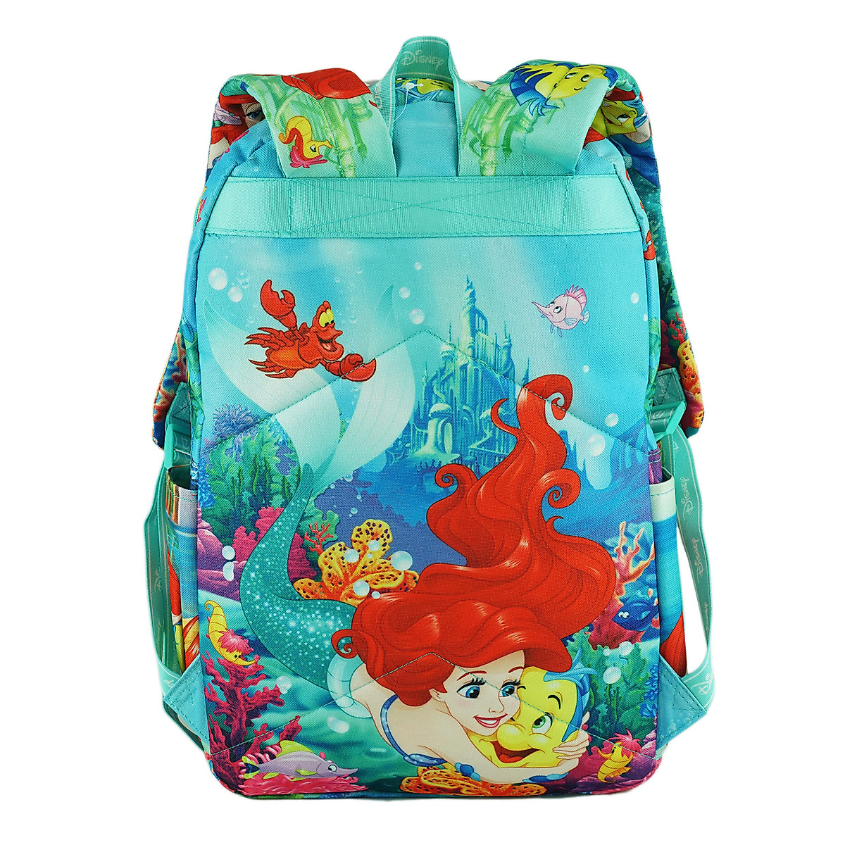 Disney The Little Mermaid - Ariel Deluxe Oversize Print Large 17.5" Backpack with Laptop Compartment - A19608