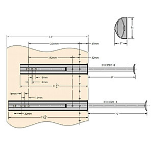 TAG Hardware Premium 11 3/4 Inch Long Pullout Closet Wardrobe Valet Rod (Matte Gold)